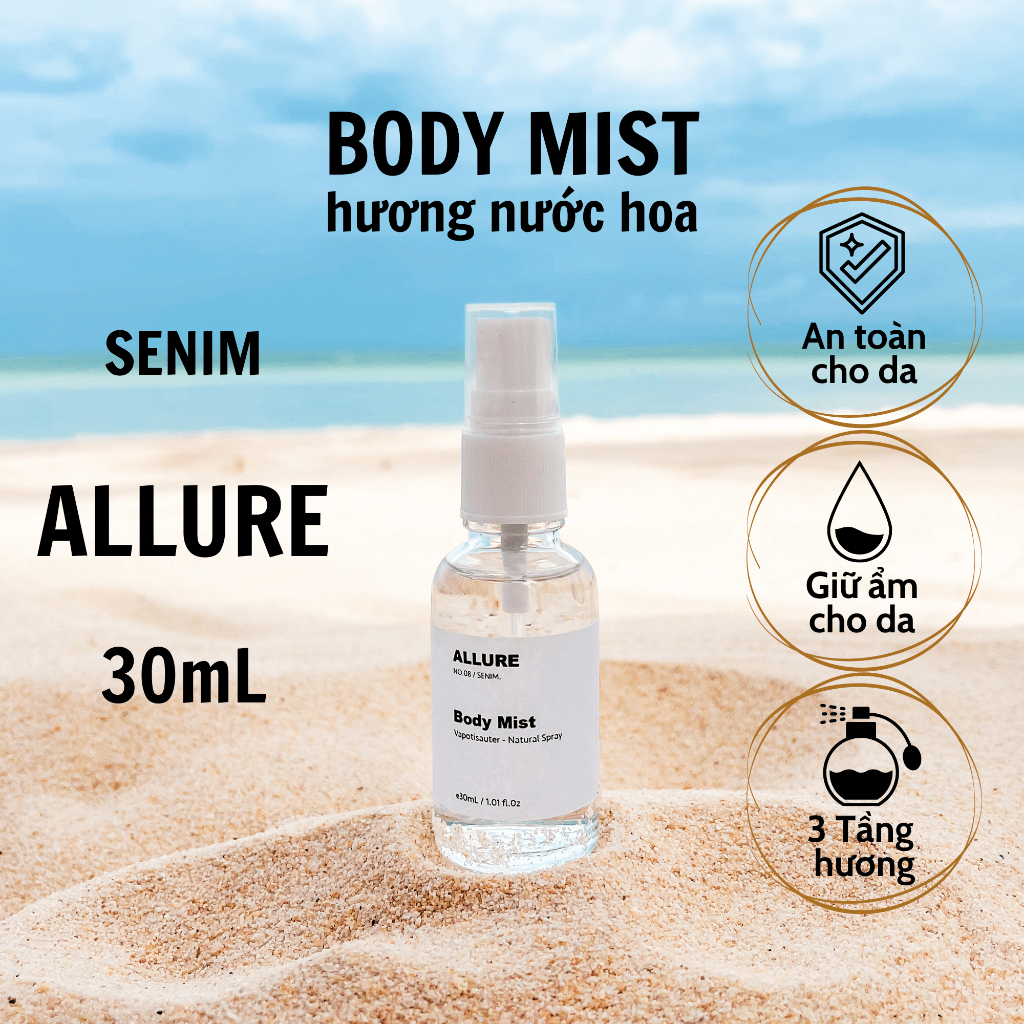 Xịt thơm body mist nữ hương nước hoa Allure chính hãng senim, body mist ...