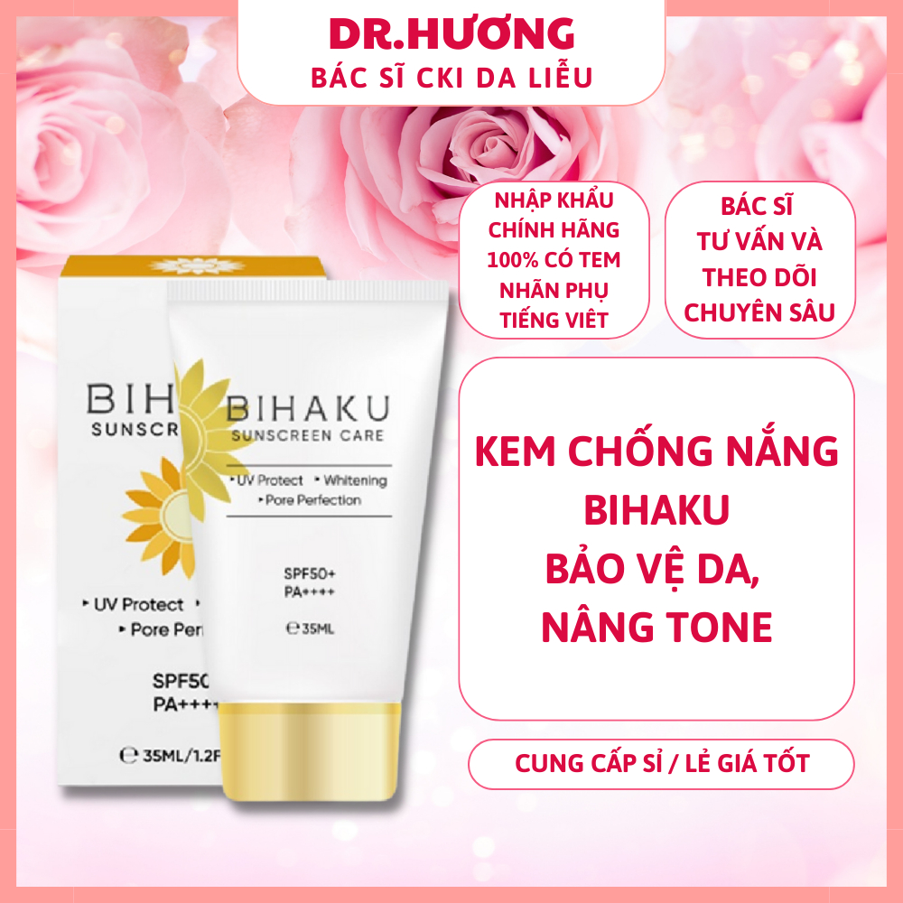 Kem chống nắng nâng tông cho da Treament Bihaku Sunscreen Care SPF 50+ PA++++ 35ml- Dr. Hương ...