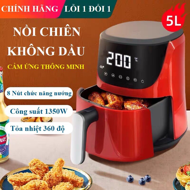 Nồi Chiên Chống Dính Không Dầu Cát Á - CT8100, Màn hình cảm ứng, Núm ...