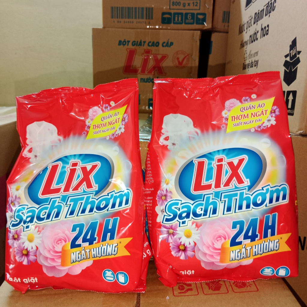 (Mua 1 Tặng 1) Bột Giặt Lix Sạch Thơm 24H 5.5KG Khử Mùi Hôi, Ẩm Mốc Dùng Cho Giặt Tay Và Giặt ...