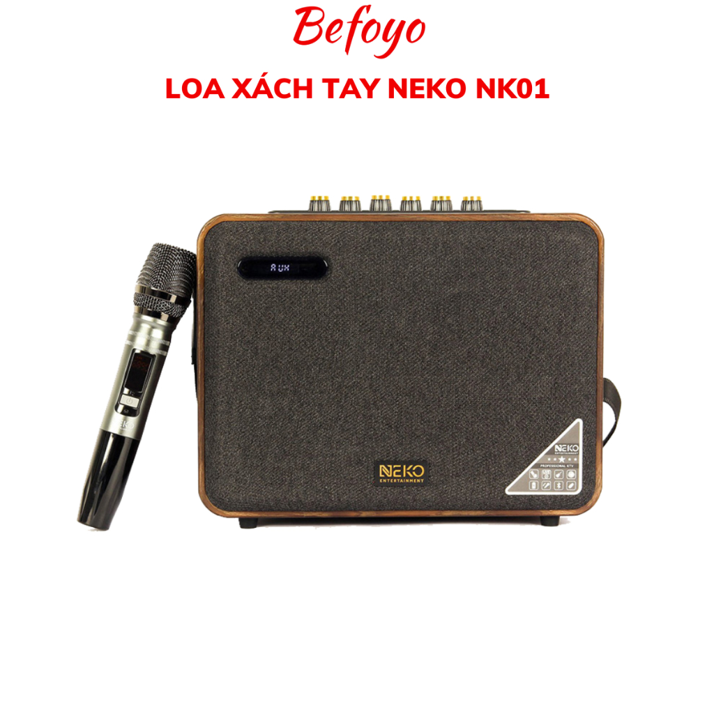 Loa bluetooth Neko NK01 PRO, Loa xách tay Karaoke di động kết nối bluetooth kèm mic, công suất ...
