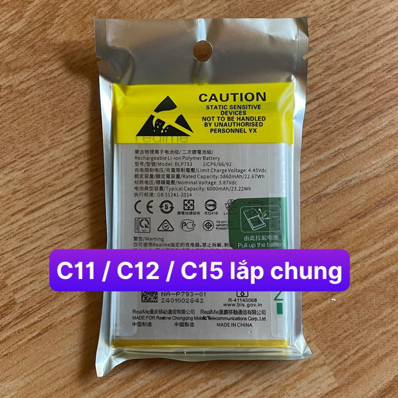 (chính hãng) Pin Realme C11 / C12 / C15 / C25 model BLP793 lắp chung ...