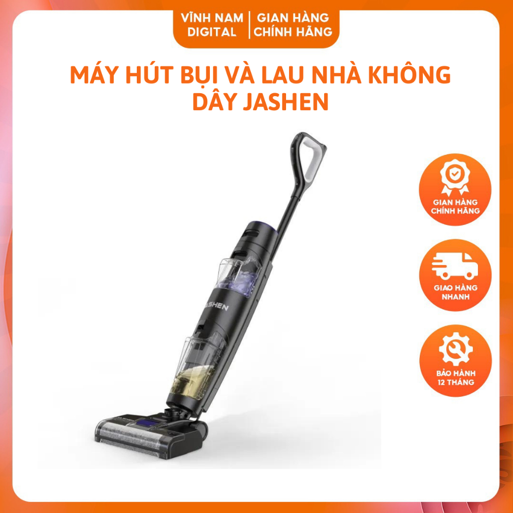 Máy Hút Bụi Không Dây, Máy Hút Bụi Lau Sàn Khô Ướt JASHEN F12 Thời Gian Làm Việc 35 Phút Lực Hút ...
