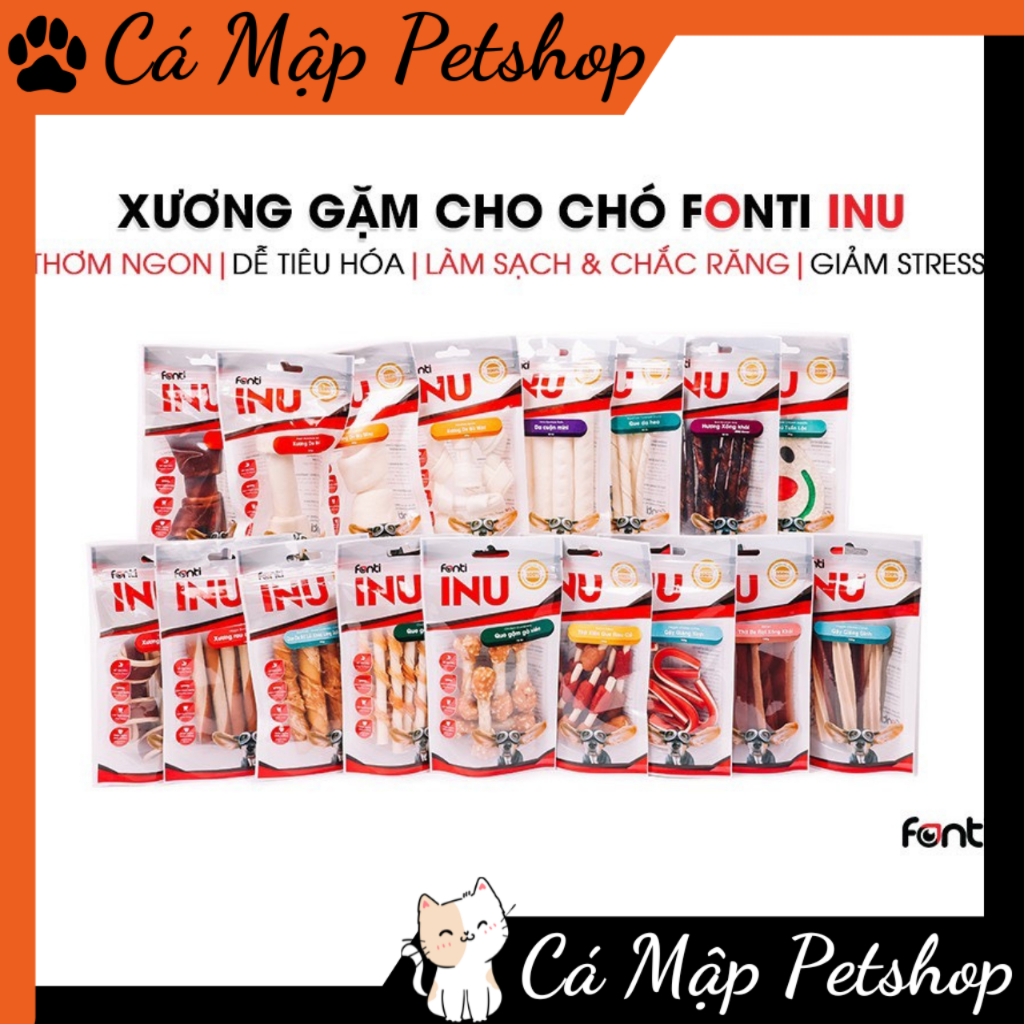 Xương gặm cho chó Fonti Inu, Xương gặm Inu cho chó bổ sung canxi, giảm ...