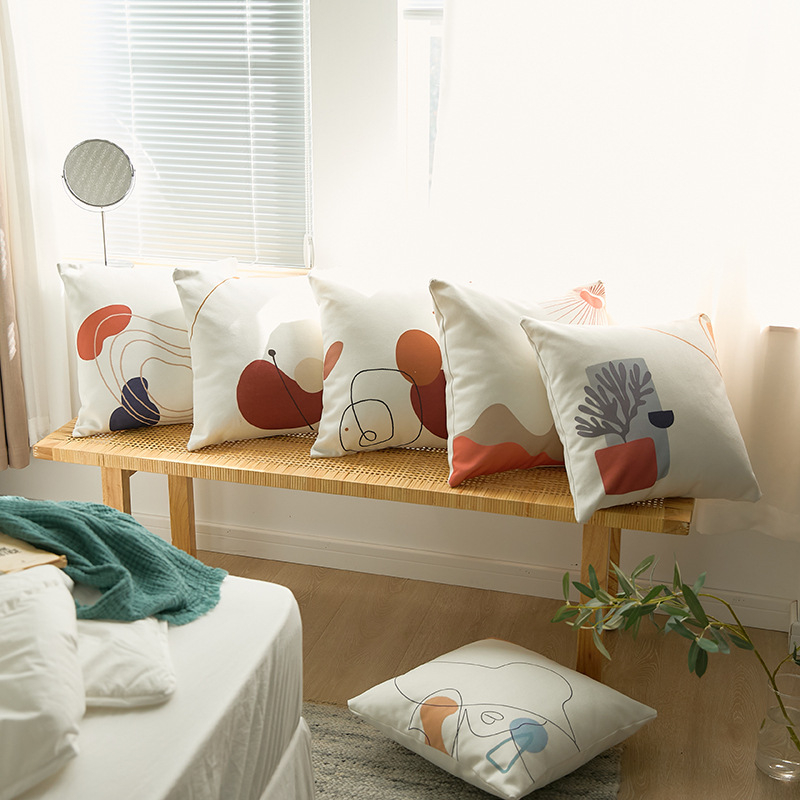 (TRỪU TƯỢNG) Gối Vuông Cao Cấp Tựa Lưng Sofa Mẫu Morandi Bắc Âu Size ...