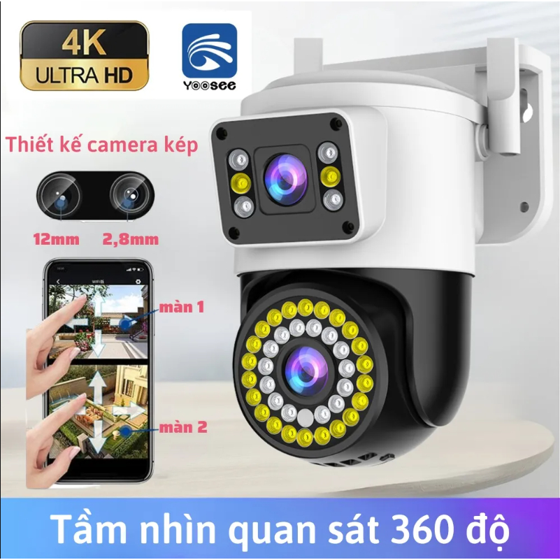 CAMERA YOOSEE 2 MẮT 5.0MP – 2 CAM 2 KHUNG HÌNH XEM TOÀN CẢNH | Shopee ...