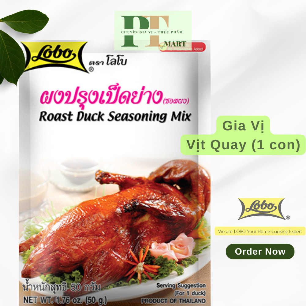 Gia vị Vịt Quay gói 50gr hiệu Lobo Thái. Roast Duck Seasoning Mix. Gà ...