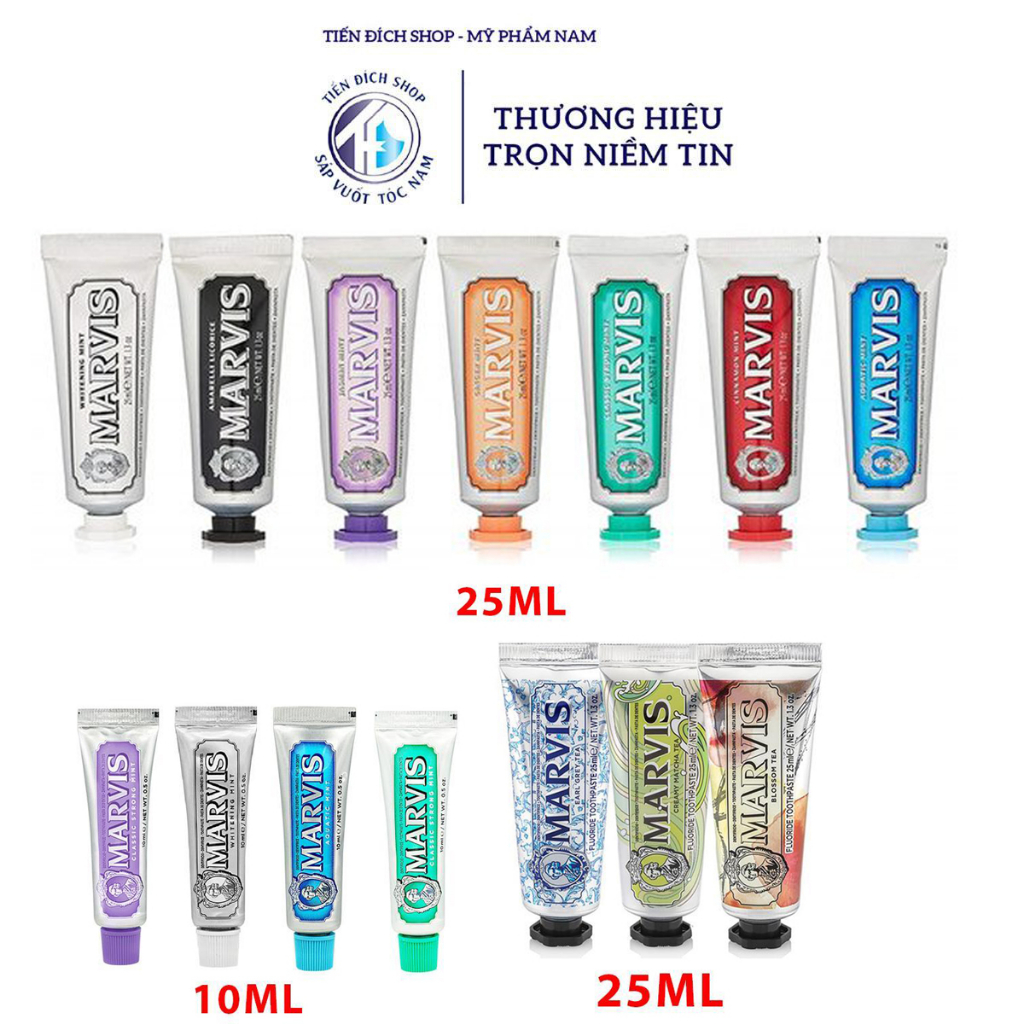 [TRAVEL SIZE] Kem đánh răng Marvis Toothpaste 10ml, 25ml cao cấp Ý ...