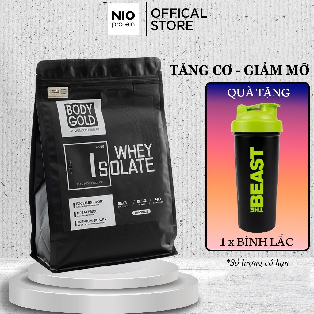 Sữa Whey Protein Isolate Giãm Mỡ Tăng Cơ Body Gold 1Kg - Tặng Bình Lắc ...