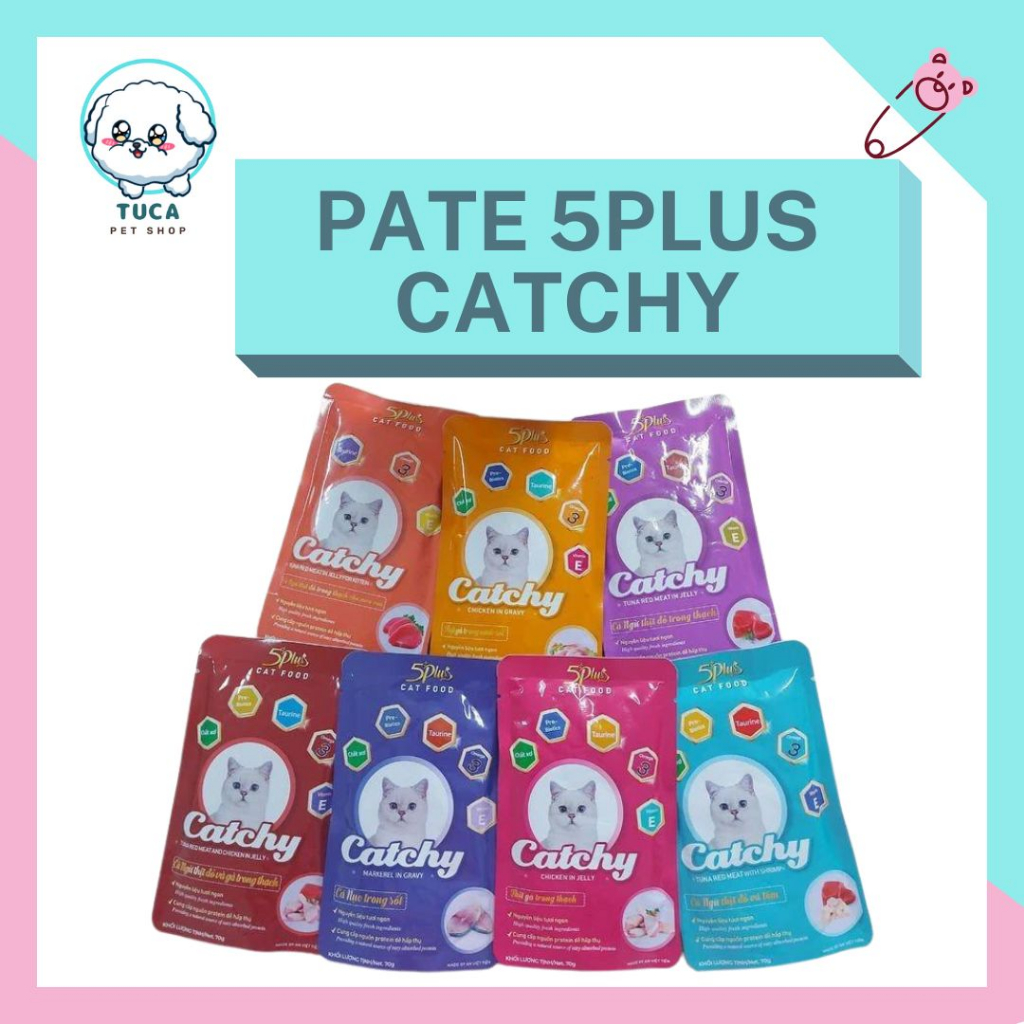 Pate cho mèo - Pate 5Plus Catchy gói 70gr cho mèo - TUCA PET SHOP ...