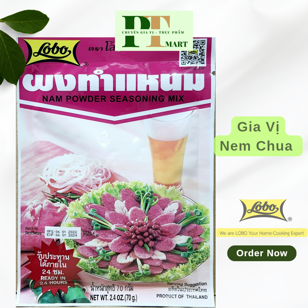 Gia vị bột làm nem chua gói 70g hiệu Lobo Thái. Nam Powder Seasoning ...