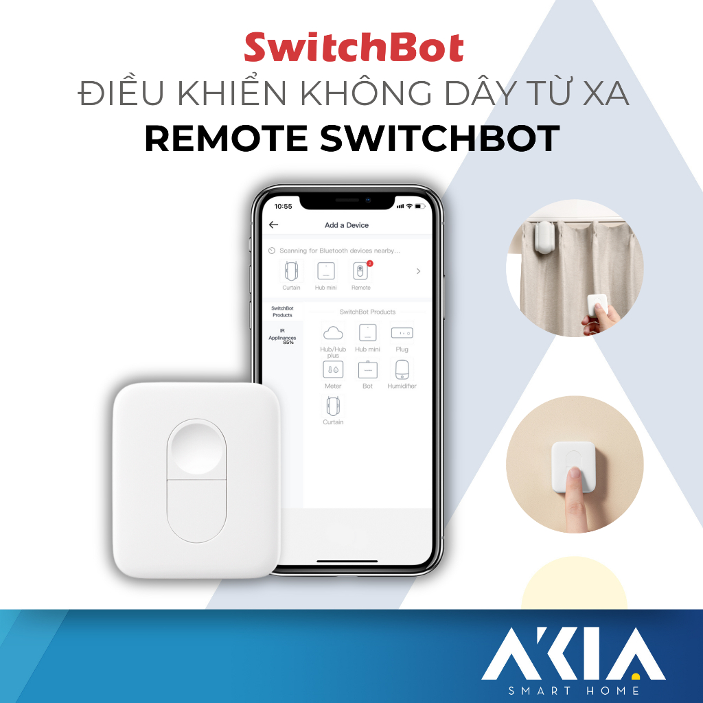 Điều khiển từ xa SwitchBot Remote, kết nối bluetooth đơn giản, tương ...