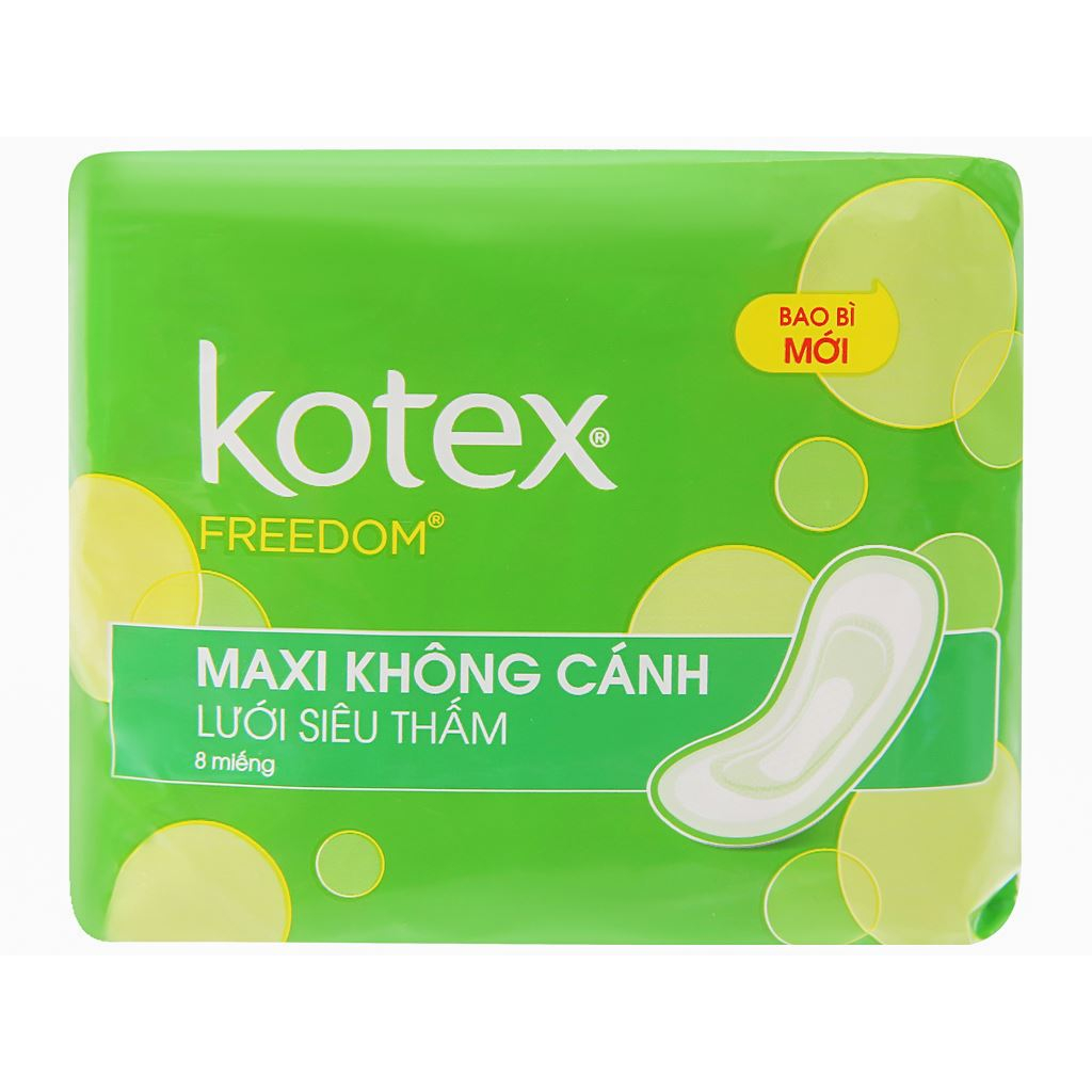 Băng vệ sinh Kotex Freedom mặt lưới dày Không cánh 8 miếng | Shopee ...