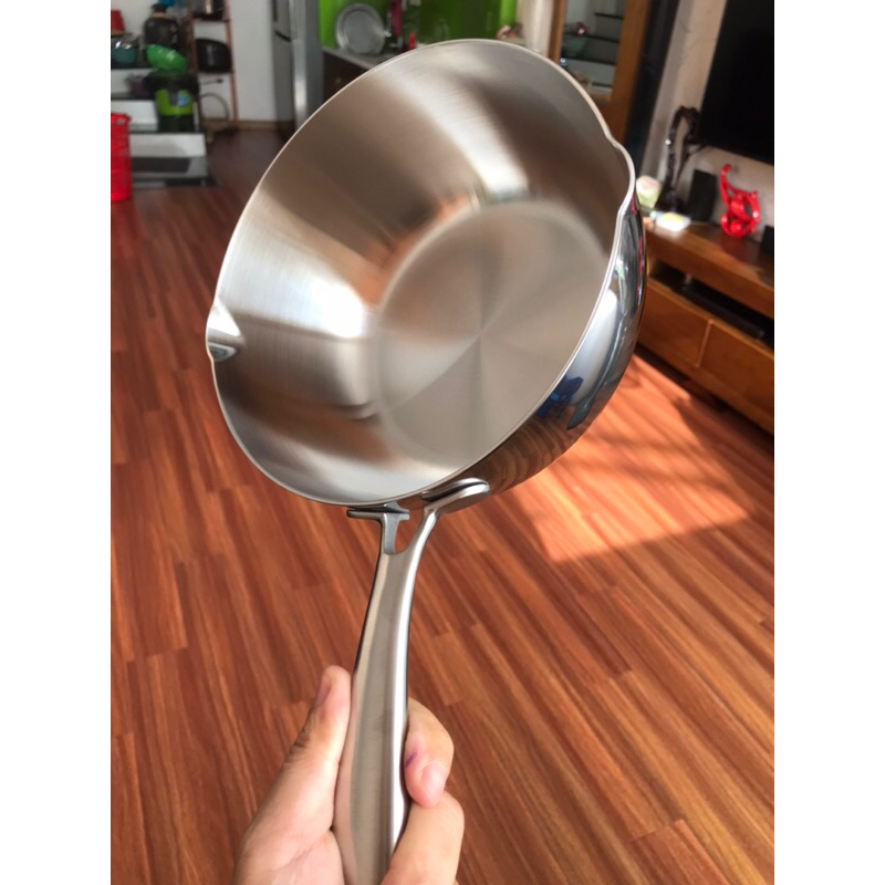 Chảo inox sâu lòng Lunkai có vung kính 12, 16, 20, 24, 26cm | Shopee ...