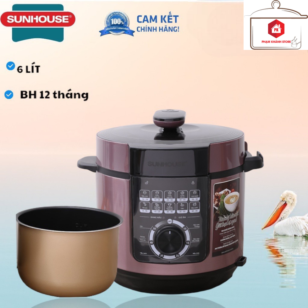 NỒI ÁP SUẤT ĐIỆN ĐA NĂNG SUNHOUSE HÀNG CHÍNH HÃNG | Shopee Việt Nam