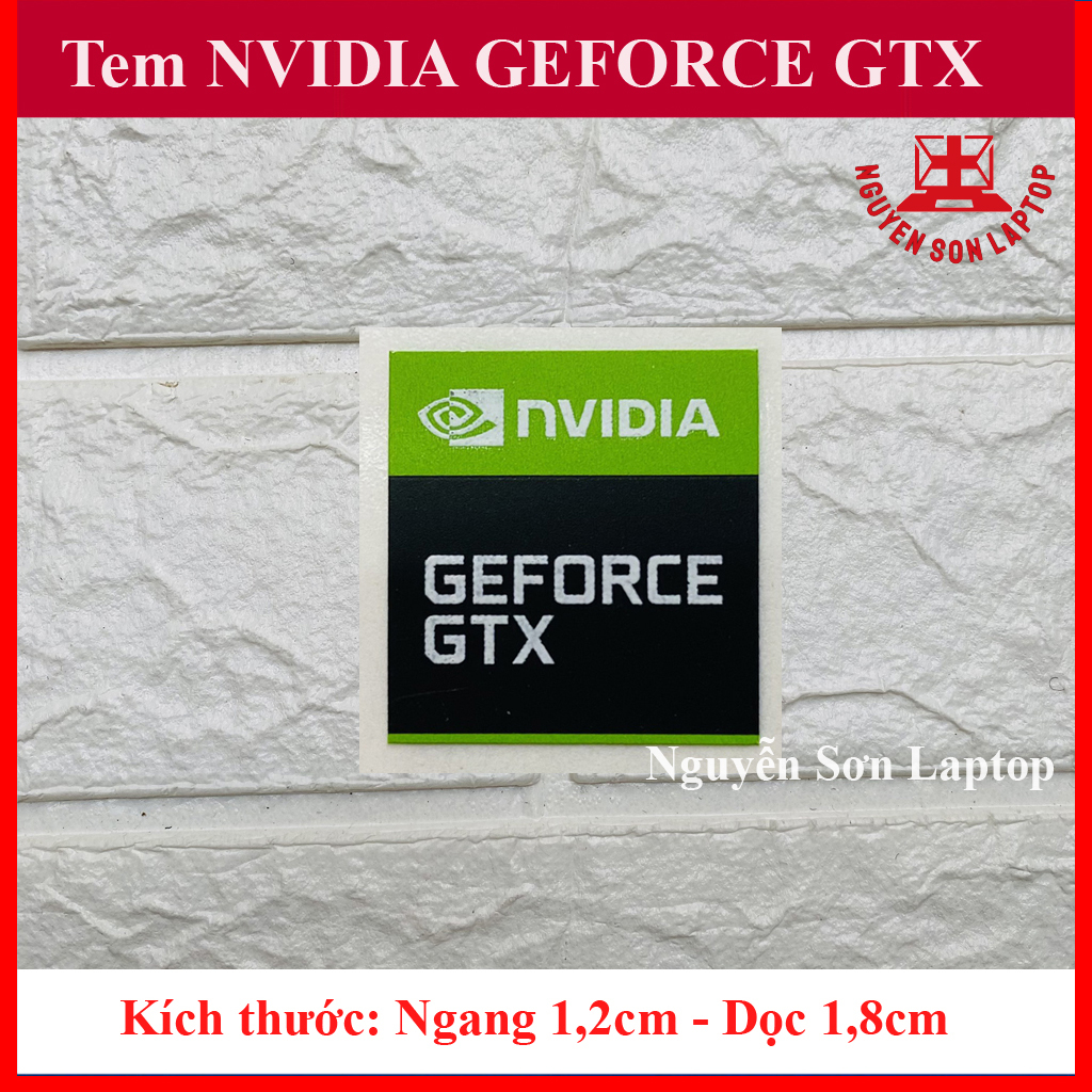 Sticker NVIDIA GEFORCE GTX Đen Xanh Tem dán trang trí máy tính, Laptop ...