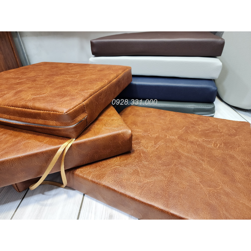 Đệm ngồi ghế tăng chiều cao dày 10cm, nệm ngồi da simili 50x50cm ...