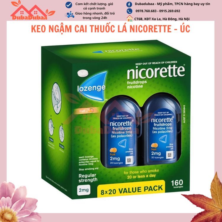 Kẹo ngậm cai thuo lá thuoc lao Nicotine 4mg - Úc (date 2025) | Shopee ...