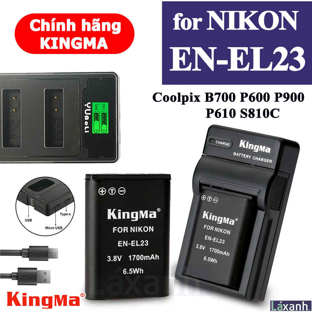 Nikon EN-EL23 | Pin và Sạc máy ảnh KINGMA Nikon Coolpix B700 P600 P610 ...