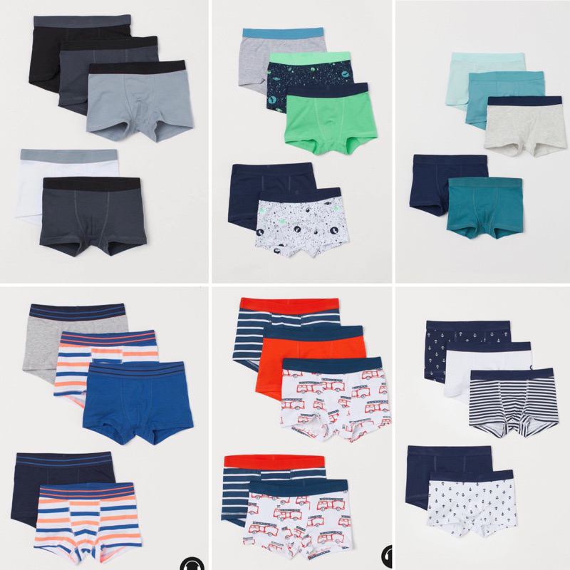 [AUTH] Set 5 chip đùi (boxer) HM bé trai | Shopee Việt Nam