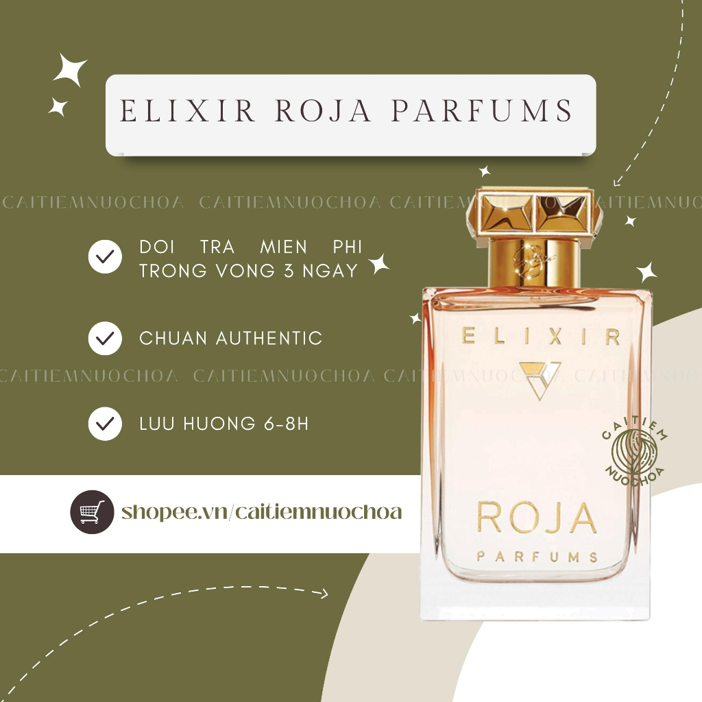 Nước hoa Elixir - By Roja Parfums EDP 10ml - 𝘊𝘢𝘪𝘵𝘪𝘦𝘮𝘯𝘶𝘰𝘤𝘩𝘰𝘢 | Shopee Việt Nam