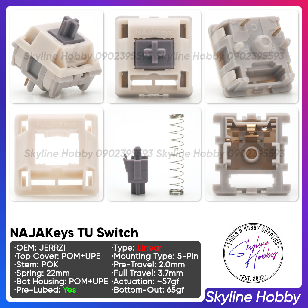 P1 - Switch bàn phím cơ JERRZI - Wisteria, Begonia, Mica, Rouge, Luoli ...