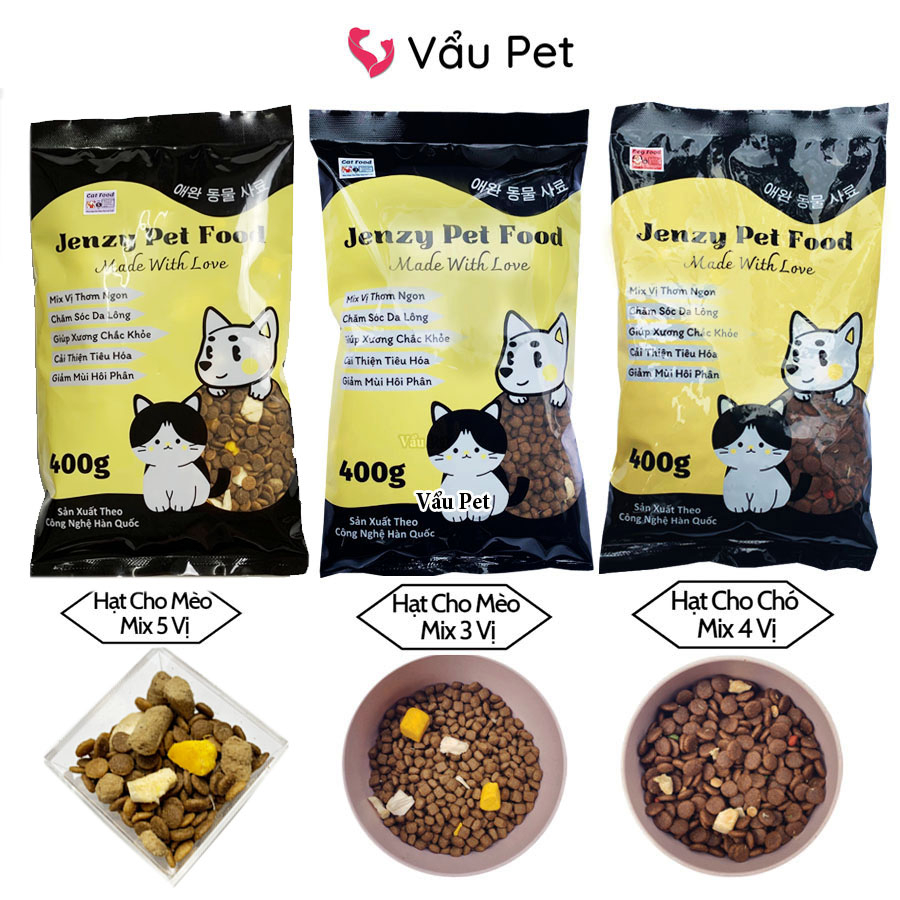 Hạt Cho Chó Mèo Mix Topping Sấy Khô Jenzy Pet Food Giàu Dinh Dưỡng ...