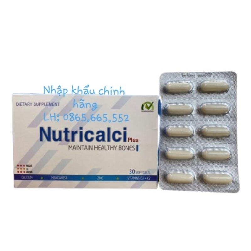 Nutricalci Plus hộp 30 viên – Bổ sung Canxi, D3 và các vitamin khác ...