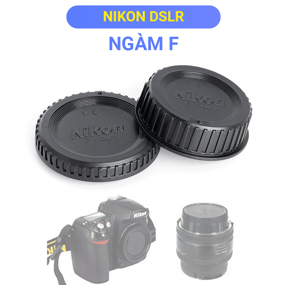 Bộ nắp đậy đuôi lens + nắp đây body máy ảnh Nikon DSLR F-mount Cap ...