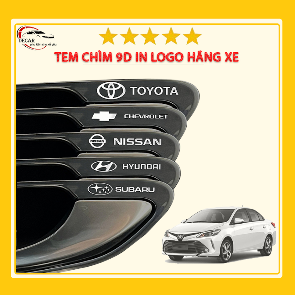[HOT] Tem chìm logo 9D theo hãng xe cao cấp, decal niken mạ bạc trang ...