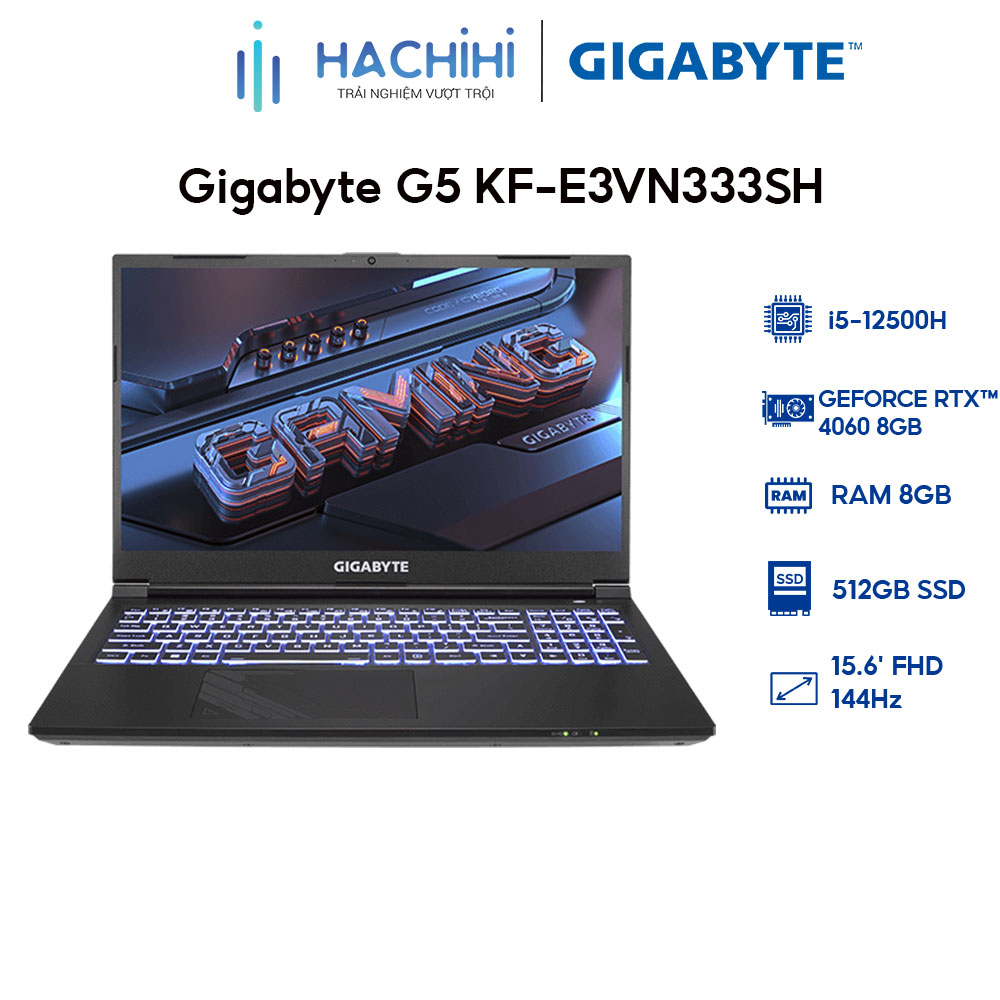 Laptop Gigabyte G5 KF-E3VN333SH (i5-12500H | 8GB | 512GB | RTX™ 4060 8GB | 15.6') | Shopee Việt Nam