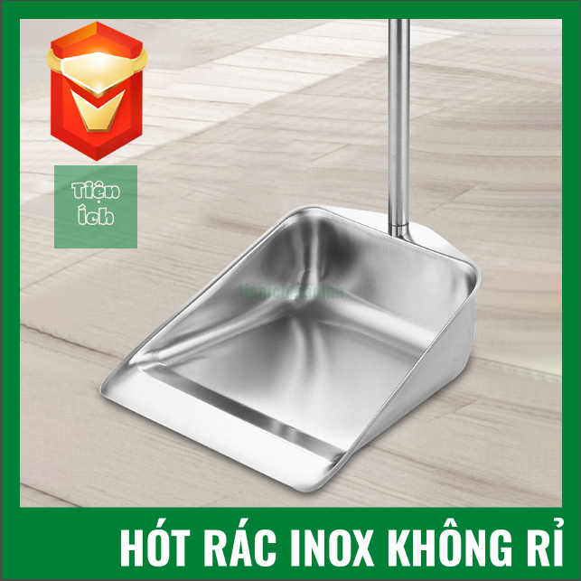 Ky Hót Rác Inox Thép Không Rỉ Tay Cầm Cán Dài 100cm Rộng 25cm 28cm Độ ...