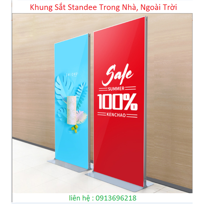 Khung Sắt Standee Ngoài Trời , Trong Nhà, Kích Thước 60 X 160cm, 80 x 180cm, 100 x 200cm ...