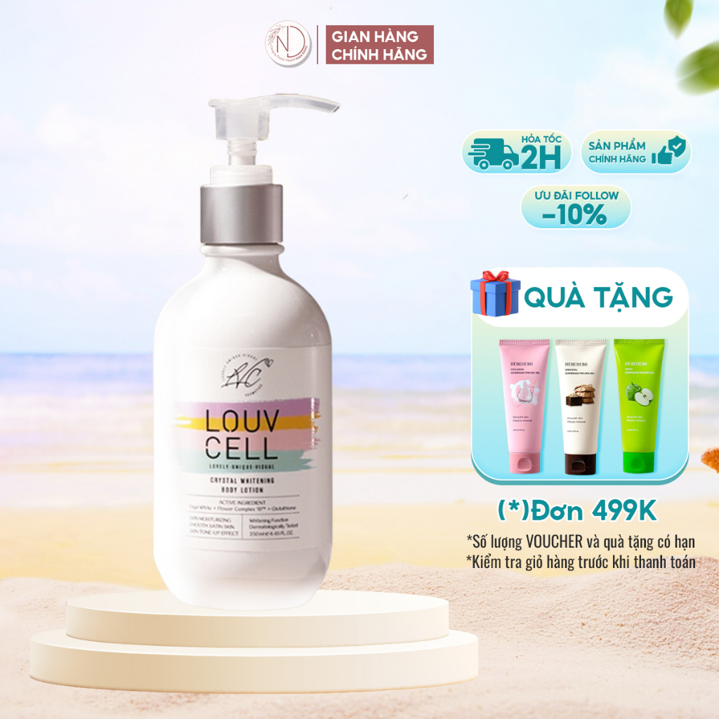 Kem dưỡng trắng body cấp ẩm Louv Cell Crystal Whitening Body Lotion 250 ...