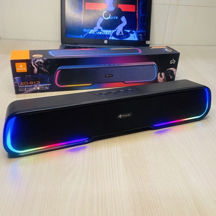Loa Thanh Gaming Máy Tính Soundbar Bluetooth Để Bàn Kisonli 913 Led Rgb ...