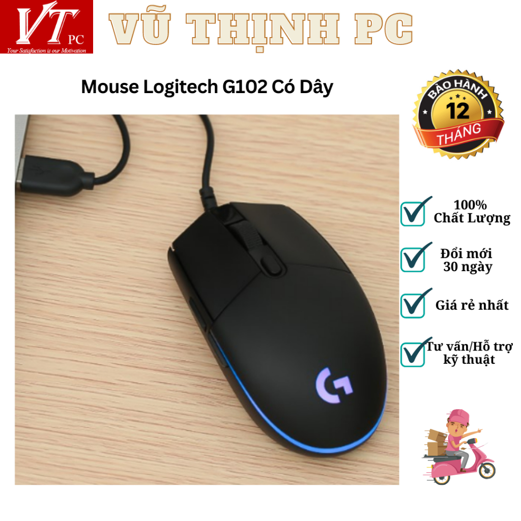 [HCM] Chuột chơi game,chuột máy tính logitech OEM G102 Led RGB 8000 DPI ...