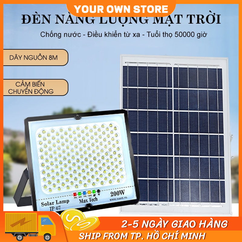 Đèn năng lượng mặt trời Max Tech 45W - 60W - 80W - 100W - 120W - 150W -180W Solar Light - không ...