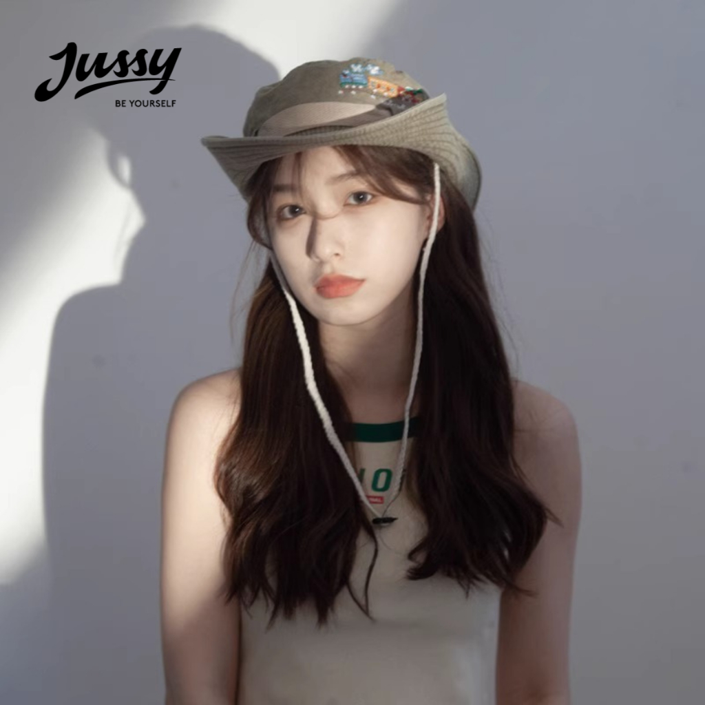 Mũ Bucket Jean Denim Thêu Hình Tàu Hỏa JB14 JussyOfficial Nón Cao Bồi ...