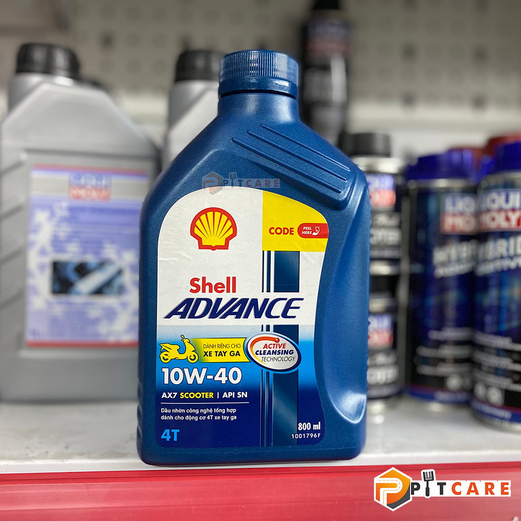 Nhớt Xe Ga Shell Advance 10W40 Scooter AX7 800ml Chính Hãng | Shopee ...