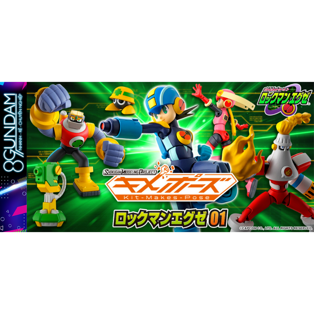 Mô Hình Lắp Ráp Super Mini Pla SMP Kit Makes Pose Rockman Mega Man Battle Network EXE 01 (Set of ...