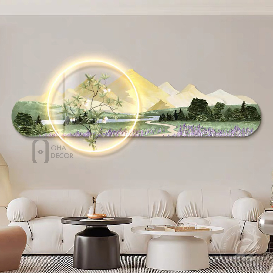 Tranh Đèn LED 3D Cắt Phong Cảnh Đẹp Trang Trí Phòng Khách, Quán Cà Phê ...