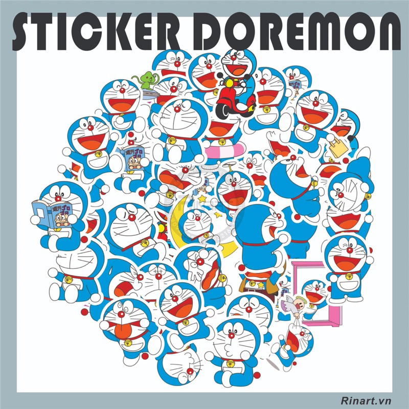 [STICKER 1K] STICKER DOREMON SIÊU CHẤT DÁN TRANG TRÍ ĐT LAPTOP VALI ...