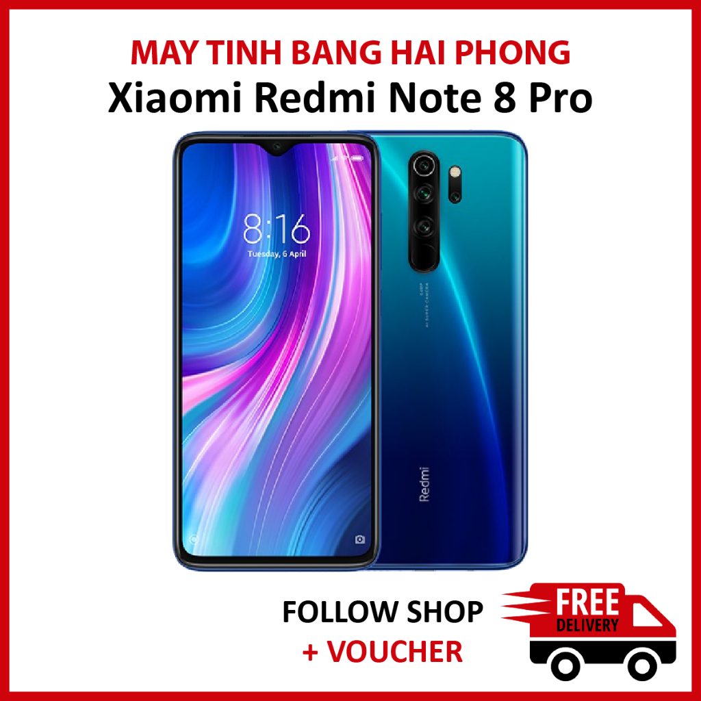Điện thoại Xiaomi Redmi Note 8 Pro, rom quốc tế RAM 6/64GB chip Helio G90T | Shopee Việt Nam