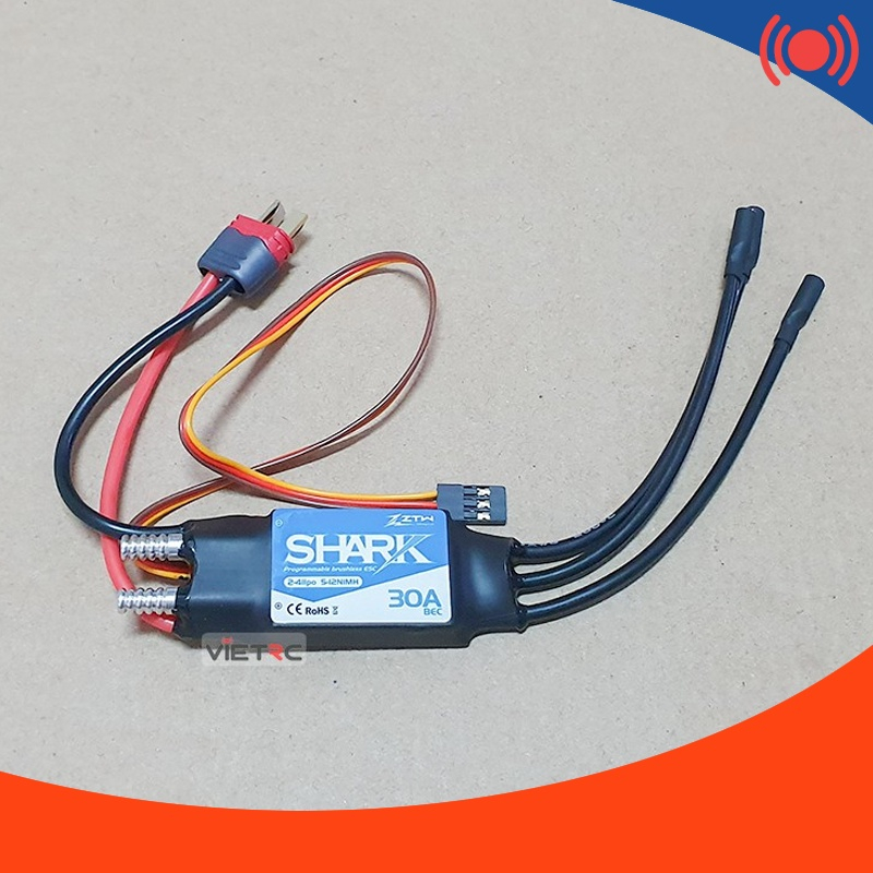 ESC ZTW Shark 30A/40A/50A/60A/70A/80A tản nhiệt nước để chế tàu/cano ...