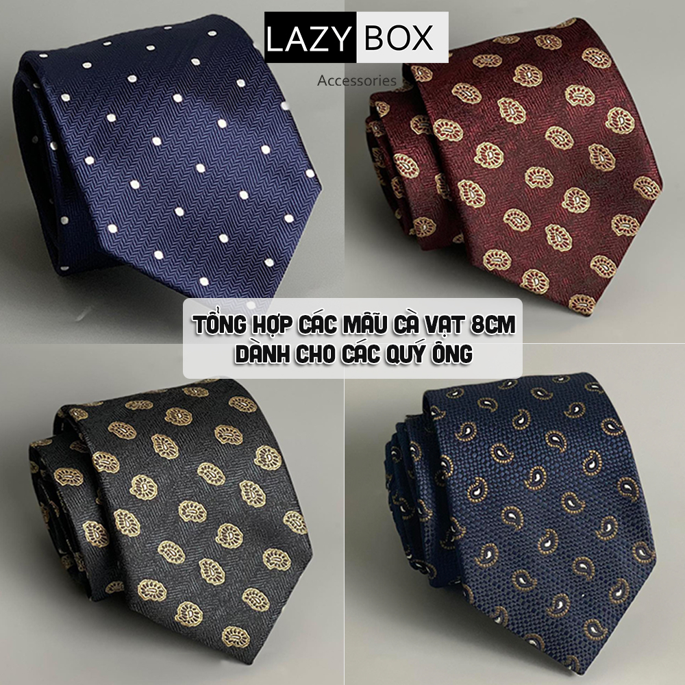 Cà Vạt Anchor và Bean Dots Chất Liệu Polysilk caravat sang trọng - Bản 8cm | Shopee Việt Nam