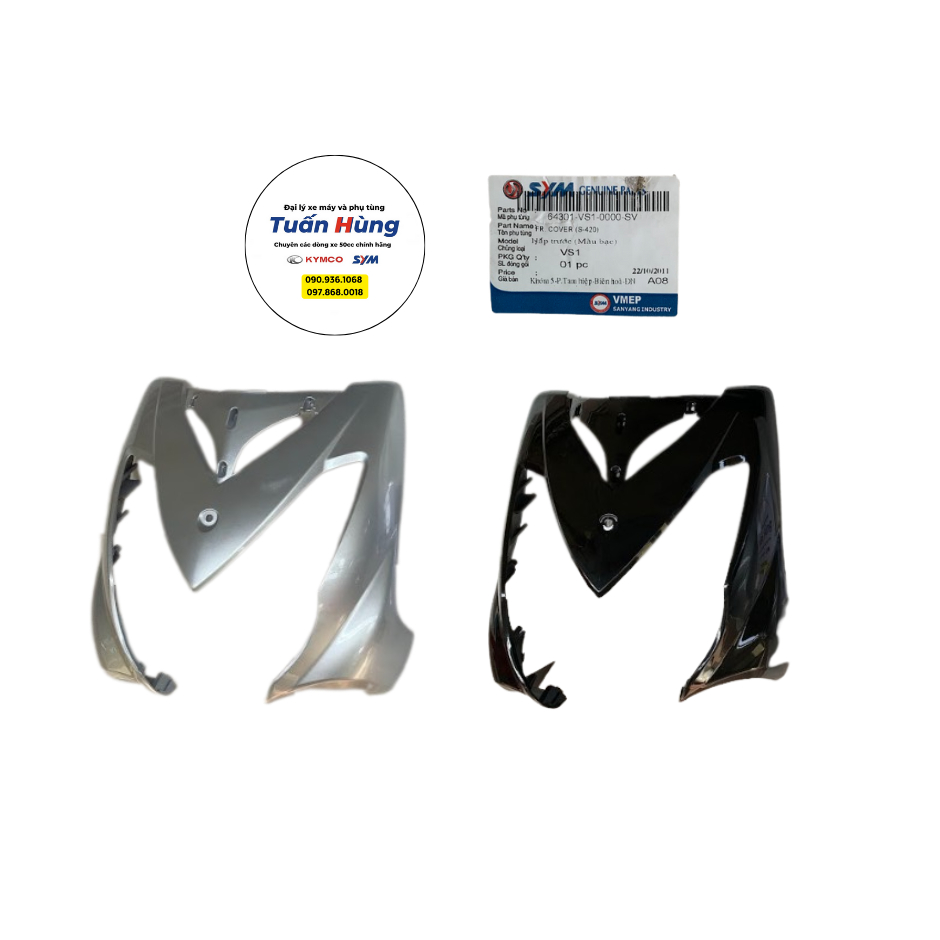 [Chính hãng] Nắp trước xe Excel II SYM màu trắng/đen | Shopee Việt Nam