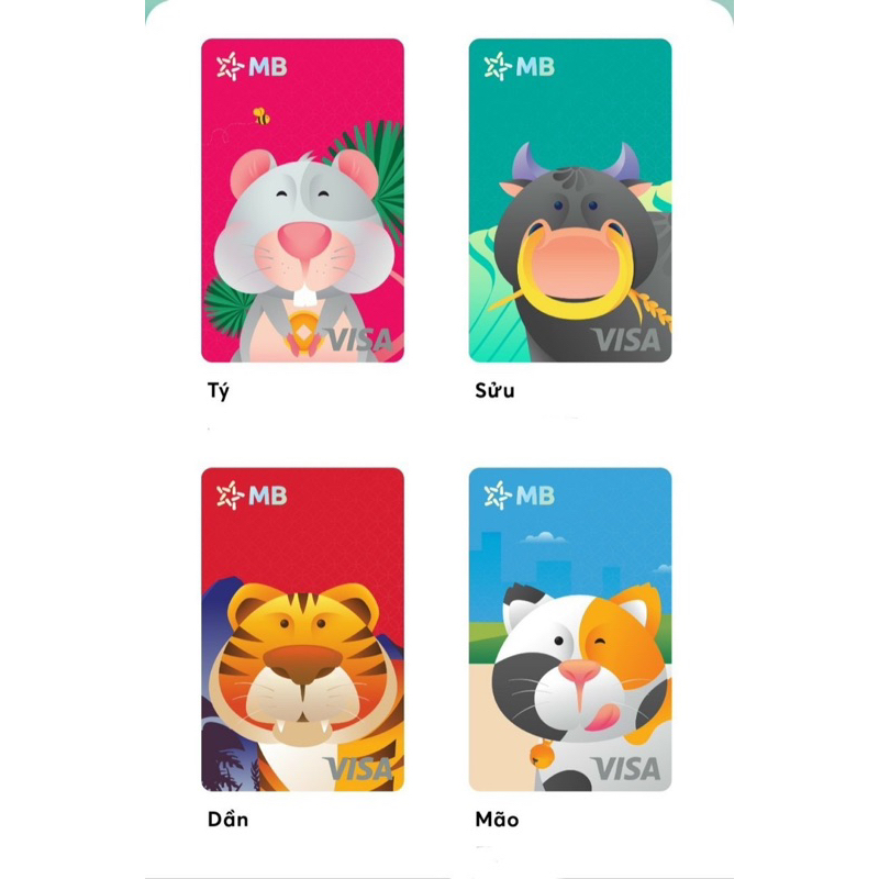 Bộ Sưu Tập Thẻ Mb Hi Visa Collection - 12 Con Giáp (Tí-Sửu-Dần ...
