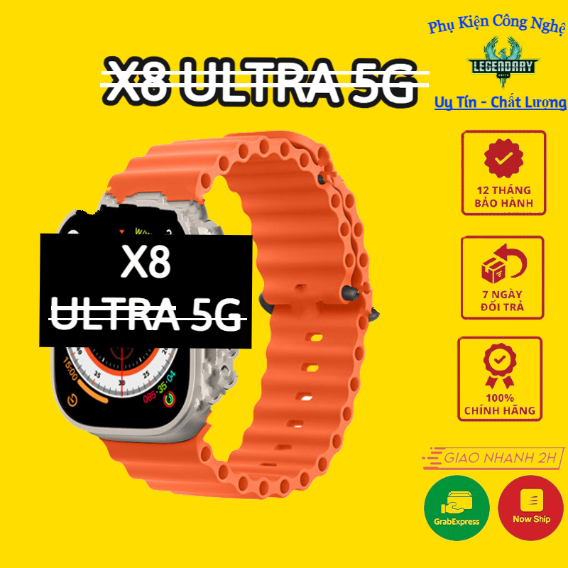 Đồng Hồ Thông Minh X8 Bản Ultra Lắp Sim 4G 16GB, Lướt Tiktok, FB, Youtube, Zalo, Chơi Game, GG ...