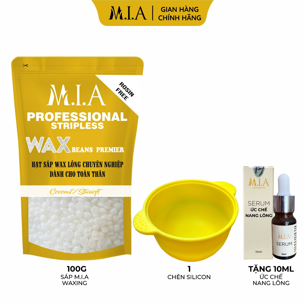 Combo wax lông nách, râu dùng thử kèm chén nấu MIA waxing | Shopee Việt Nam