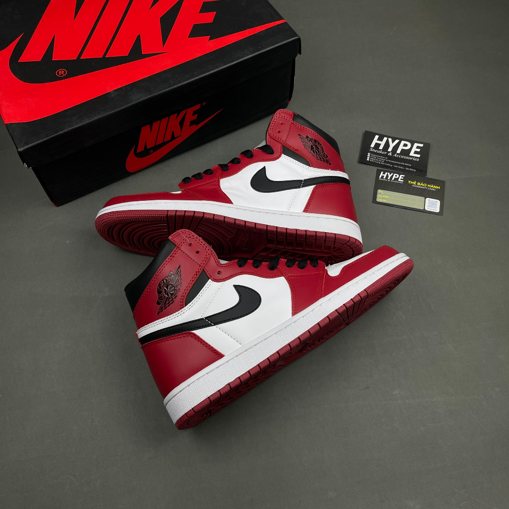 Giày Jordan 1 High Chicago ( JD1 cổ cao đỏ ) - HYPE SNEAKER | Phiên bản ...